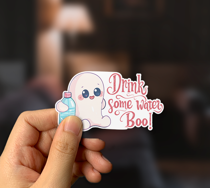Drink Some Water, Boo Sticker – Inksane Prints