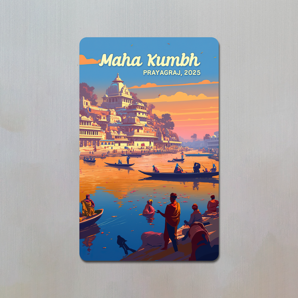 Maha Kumbh Holy Dip Fridge Magnet – Inksane Prints